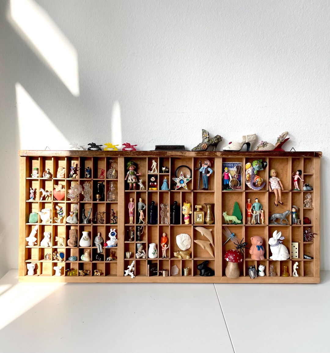Shadowbox, Collection of Miniatures and Knick-knacks, Antique ...