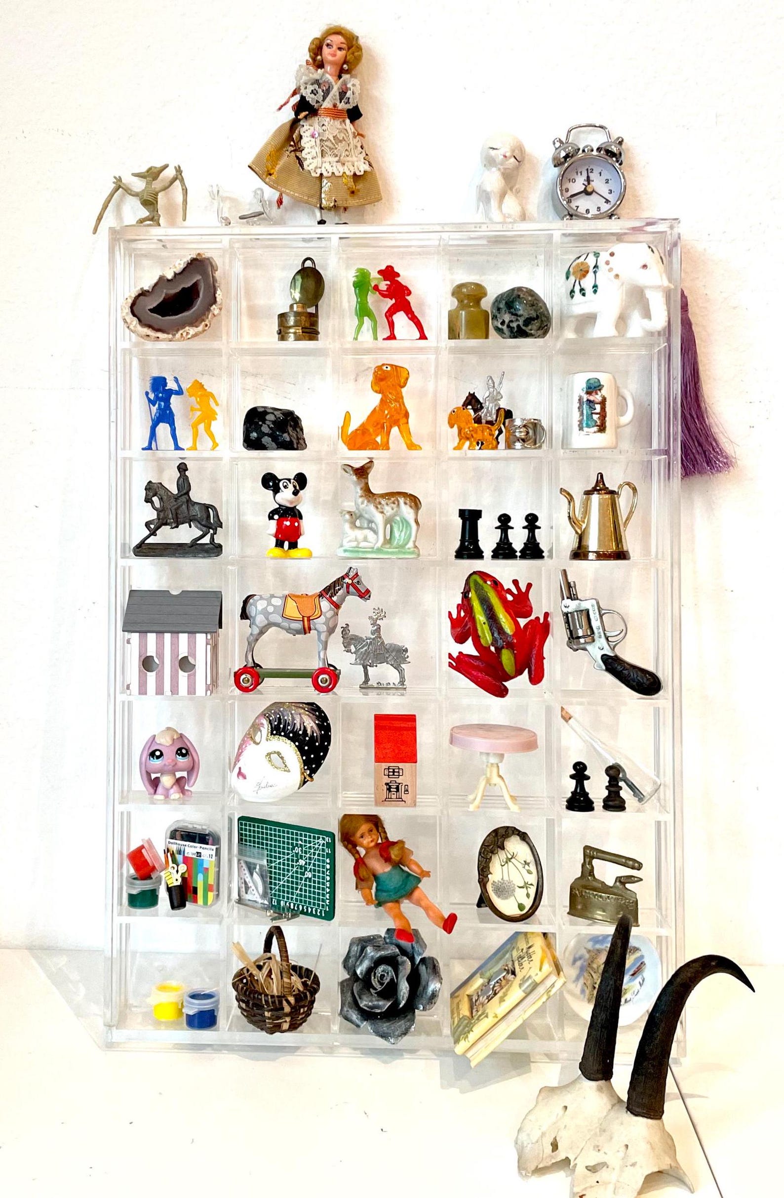 Shadow Box, Miniature, Collection of Vintage Curios Components, Altered ...