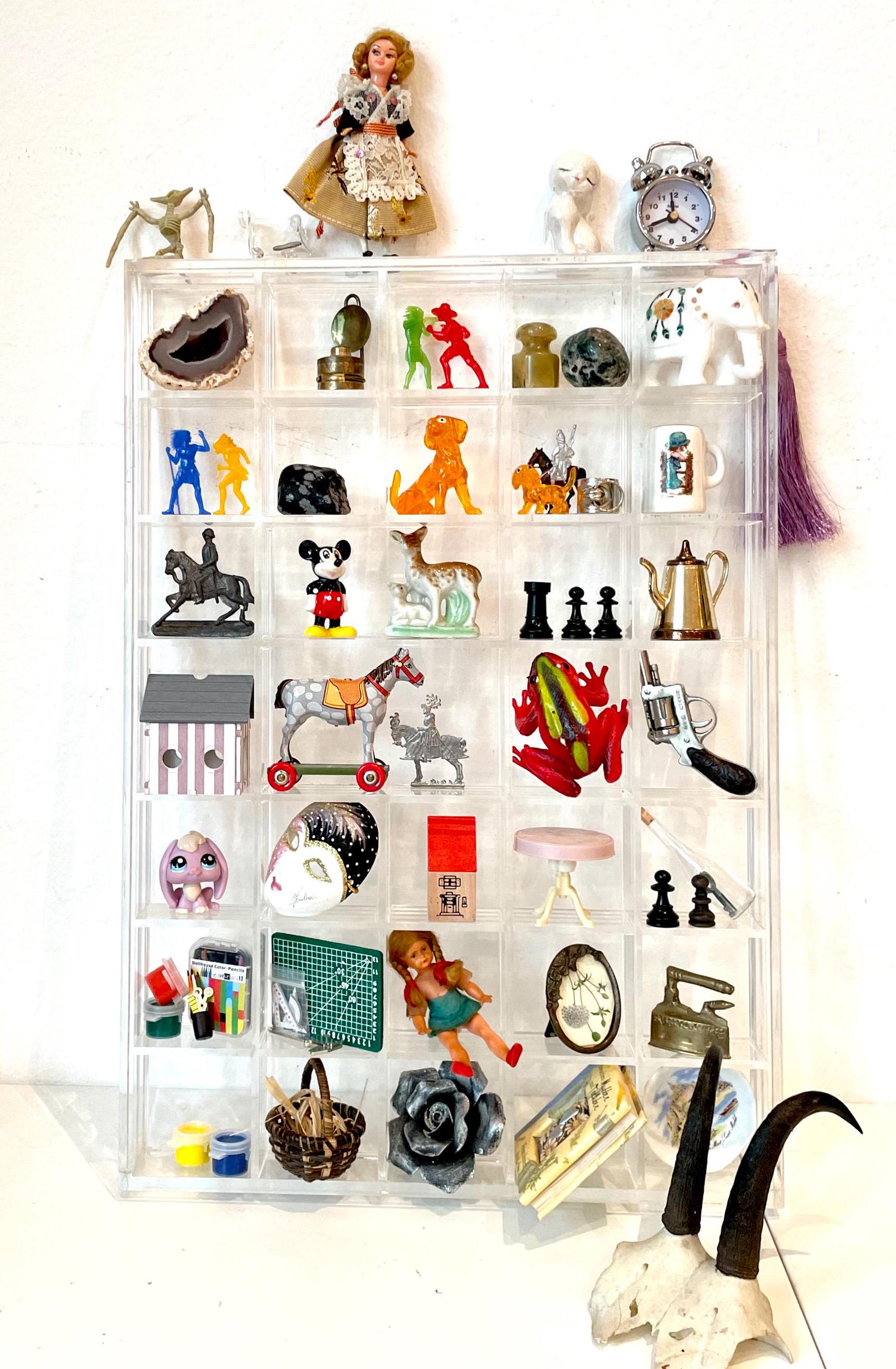 Shadow Box, Miniature, Collection of Vintage Curios Components, Altered ...