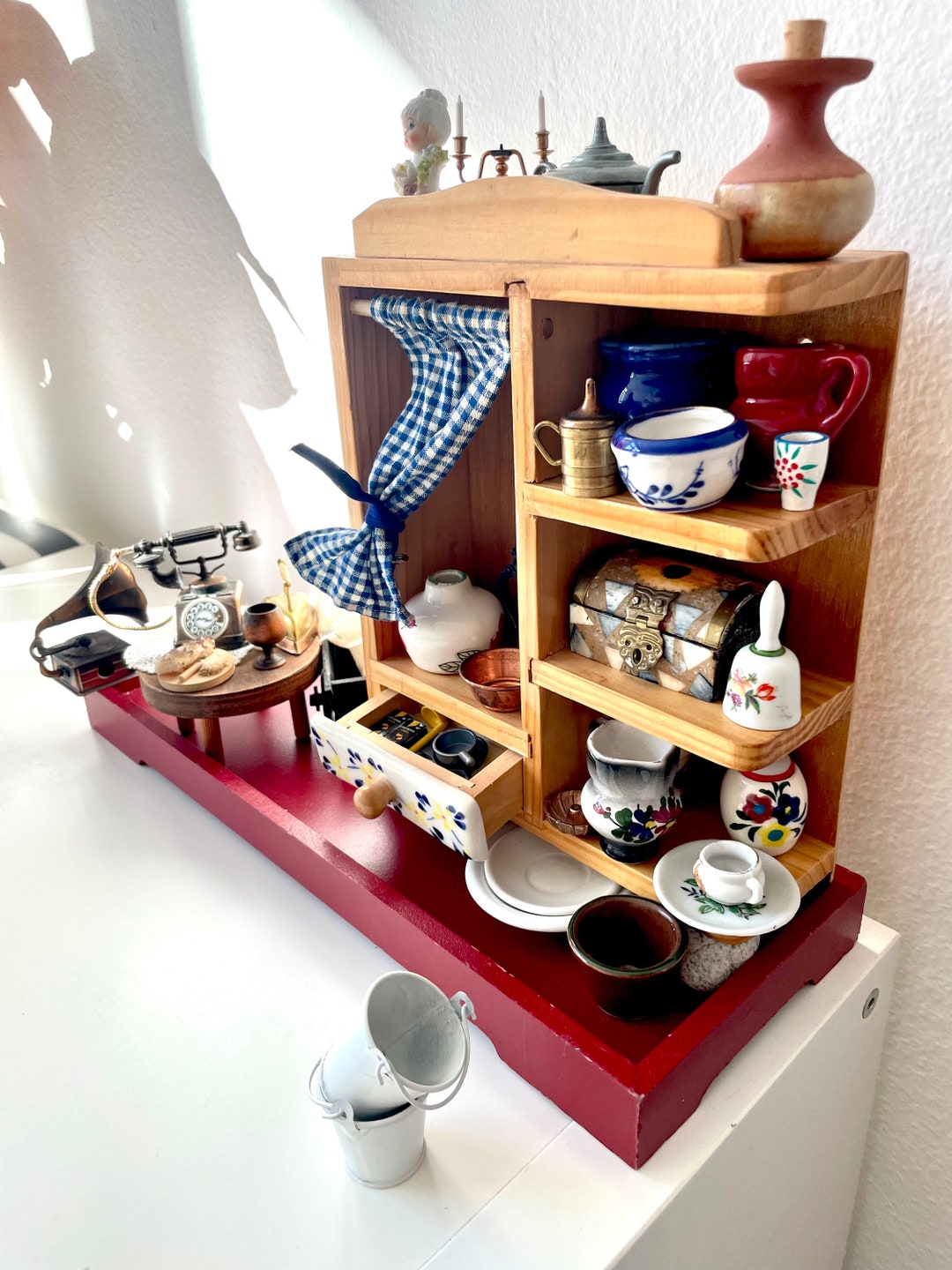 Kitchen Diorama, Shadow Box Room, Kit of Vintage Knick Knack, Miniature ...