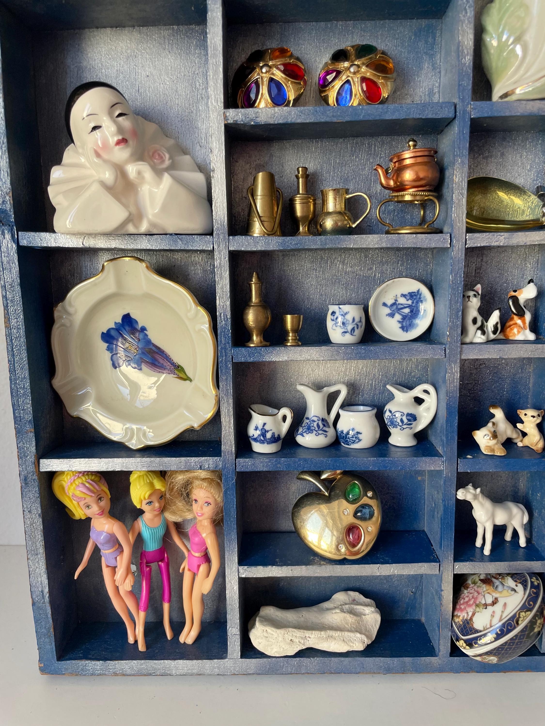 Shadowbox, Collection of Miniatures and Knick-knacks, Antique ...