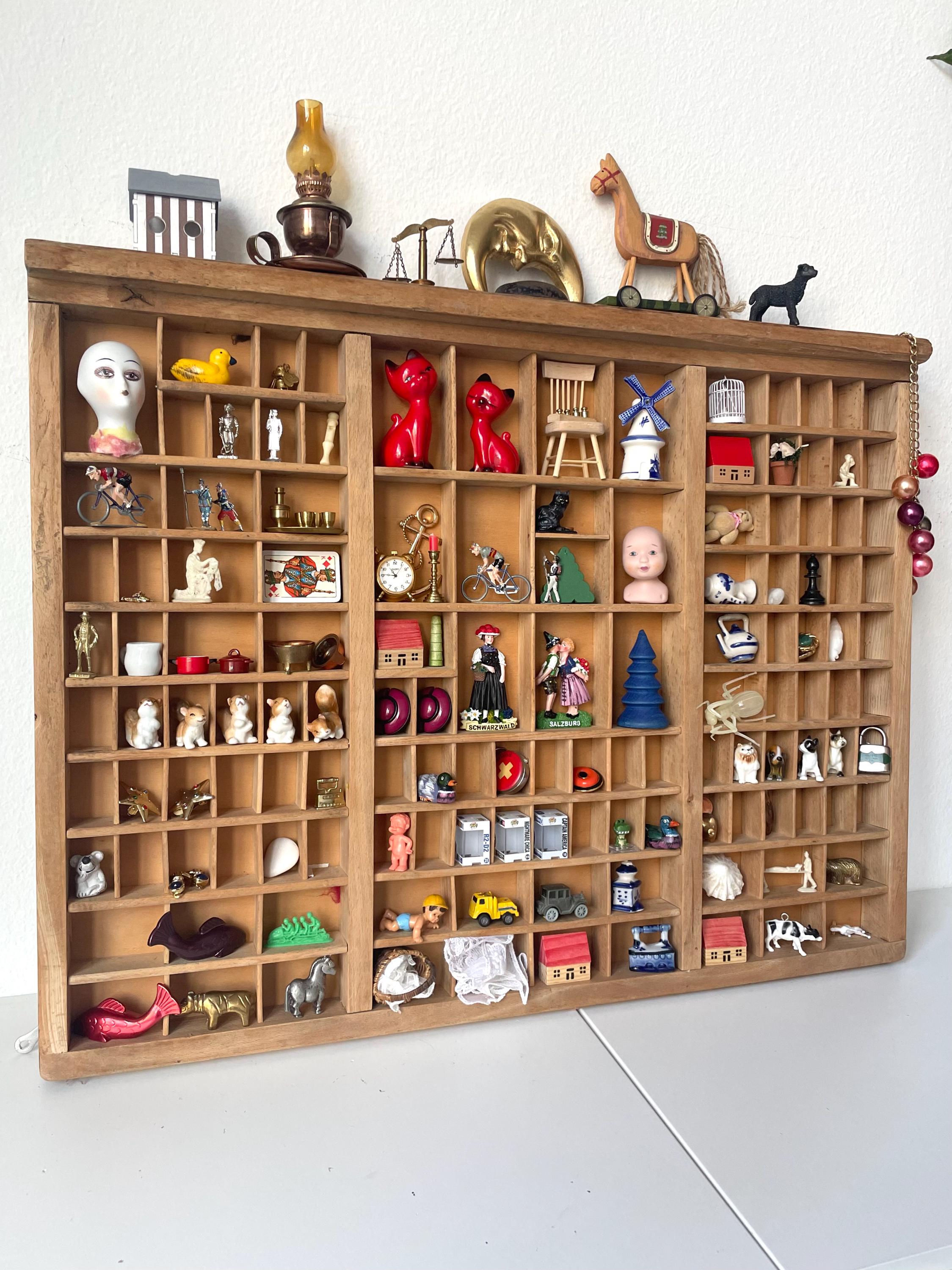 Shadowbox, Collection of Miniatures and Knick-knacks, Antique ...