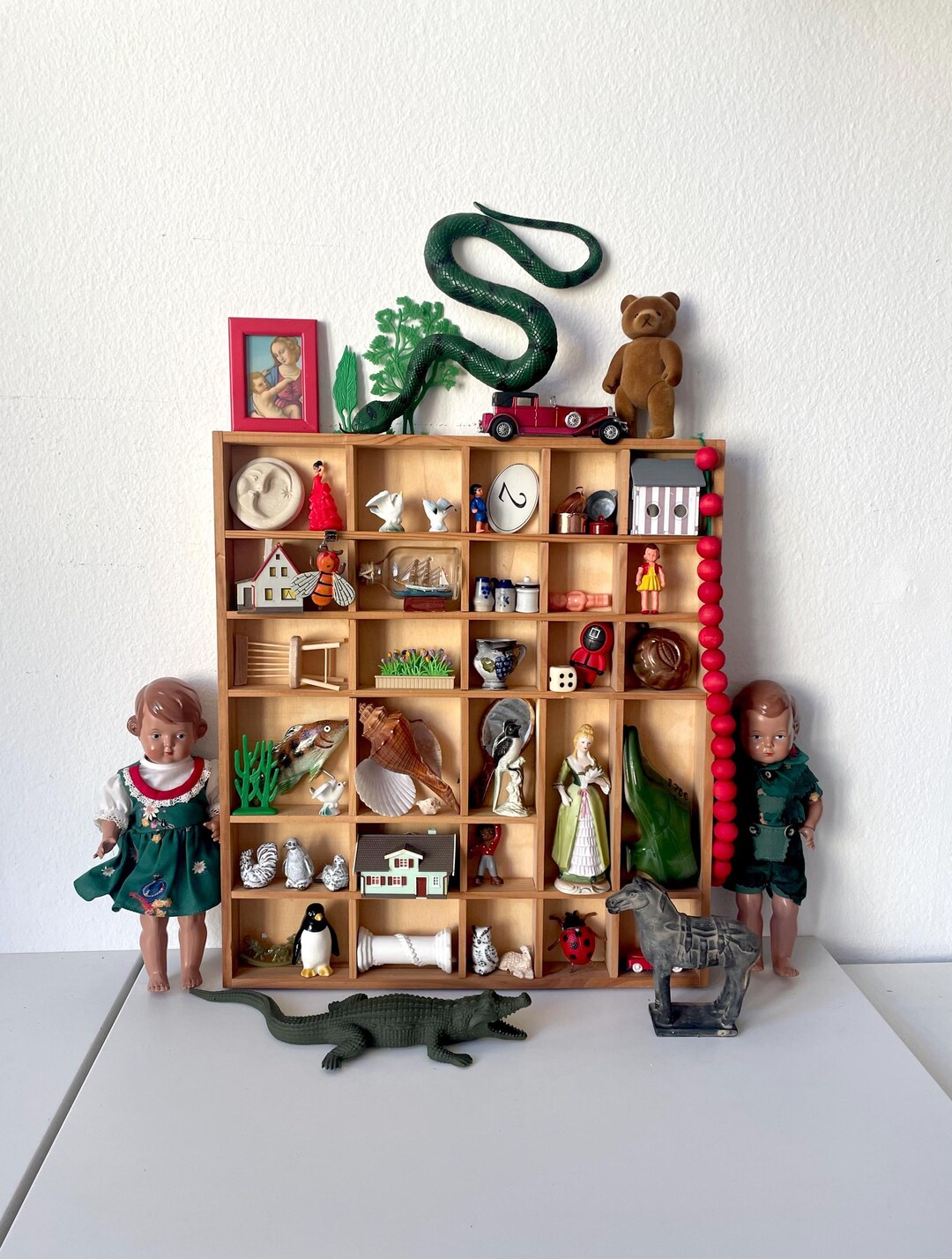 Shadowbox Concrete Effect Curiosities Shelf, Oddities Display, Wall ...