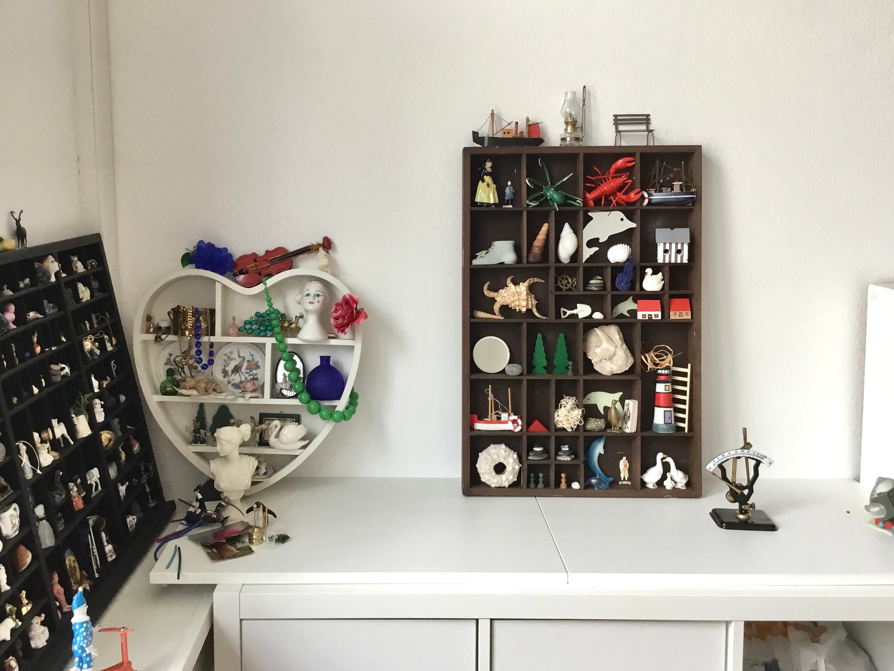 Shadowbox Great Vintage Display Case Printers Type Case Full of Vintage ...