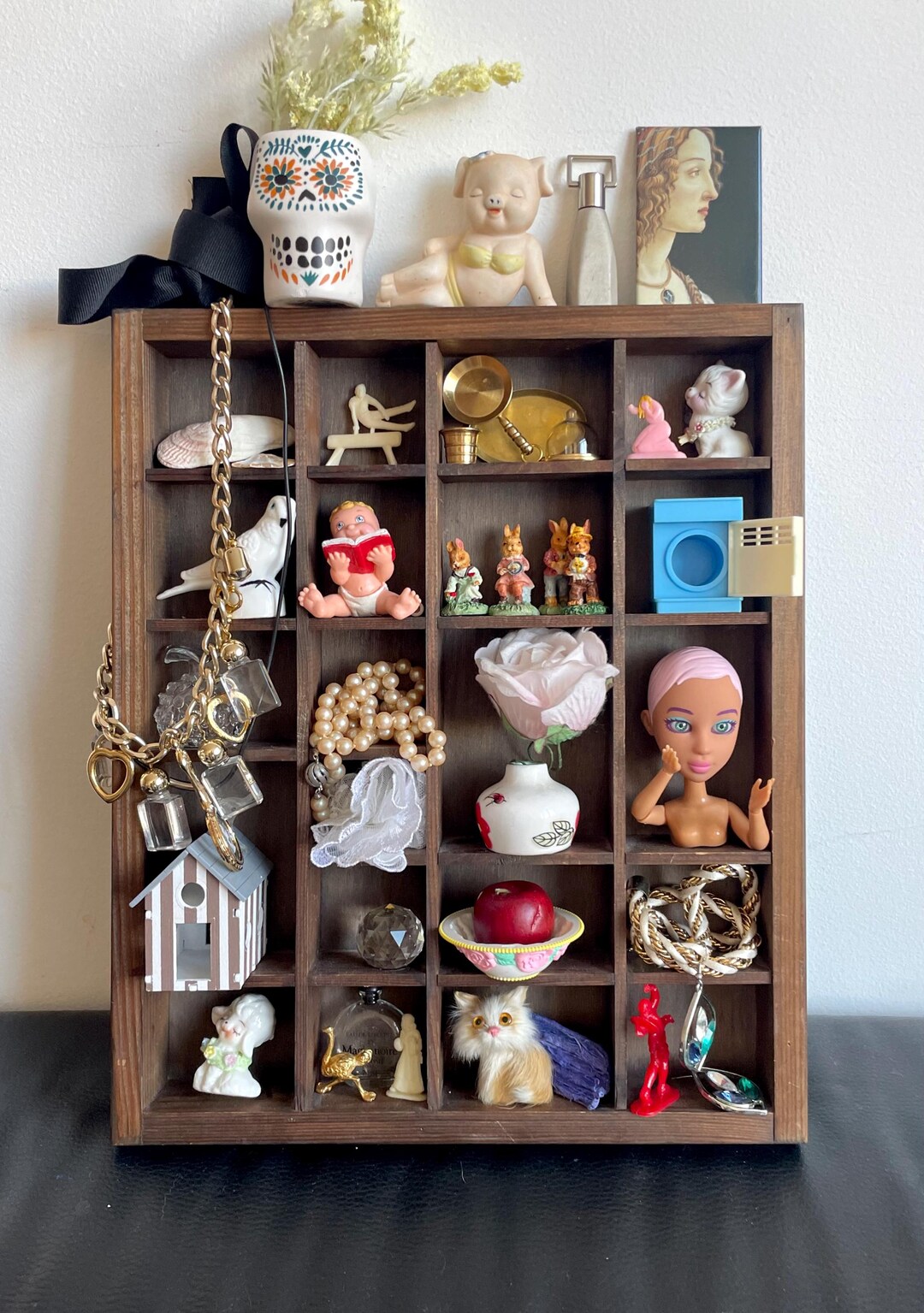 Shadowbox Concrete Effect Curiosities Shelf, Oddities Display, Wall ...