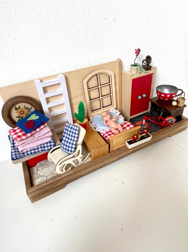 Roombox, Diorama, Shadow Box Room, Vintage, Handmade, Miniature Room ...
