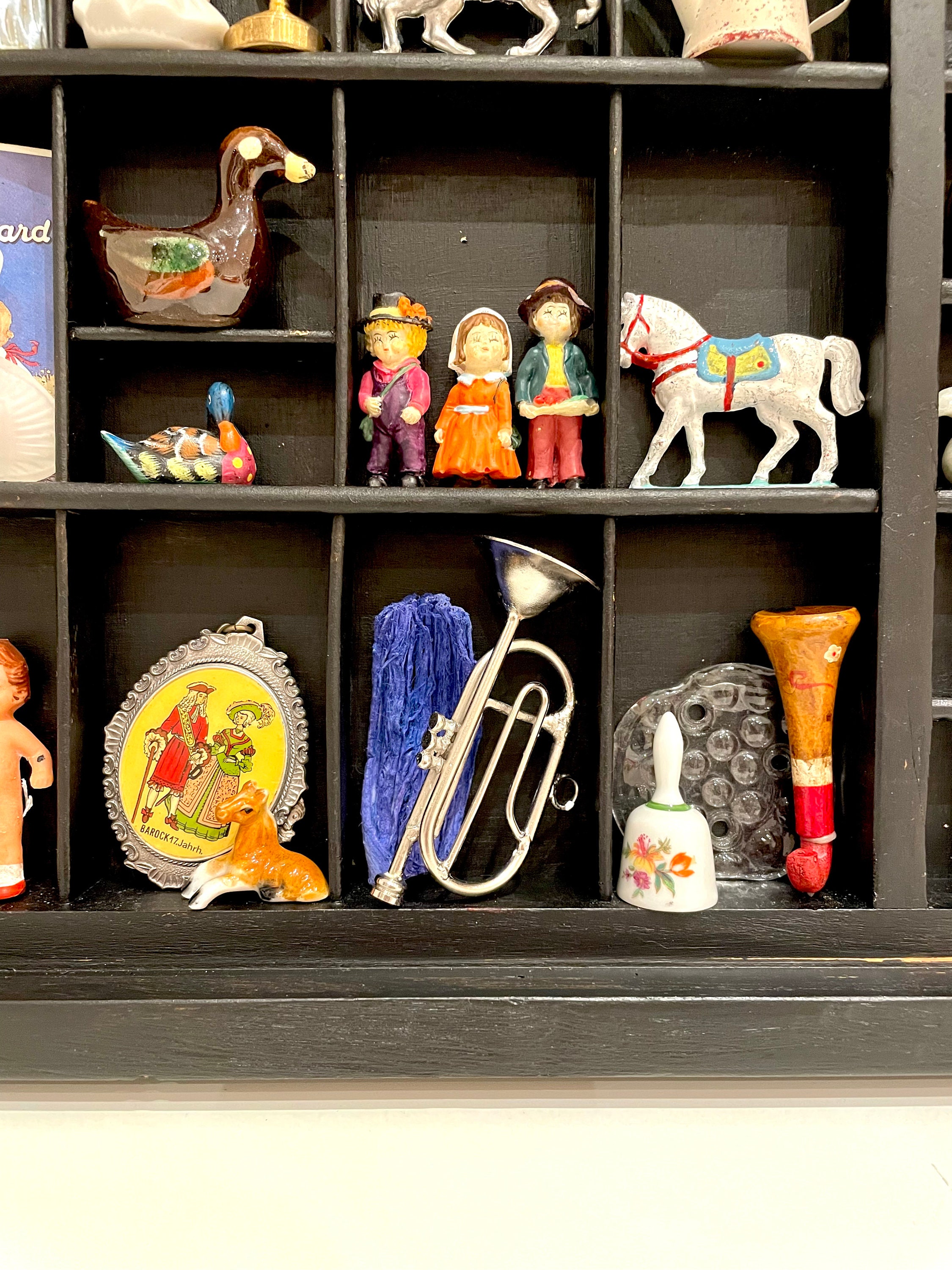 Shadowbox, Collection of Miniatures and Knick-knacks, Antique ...