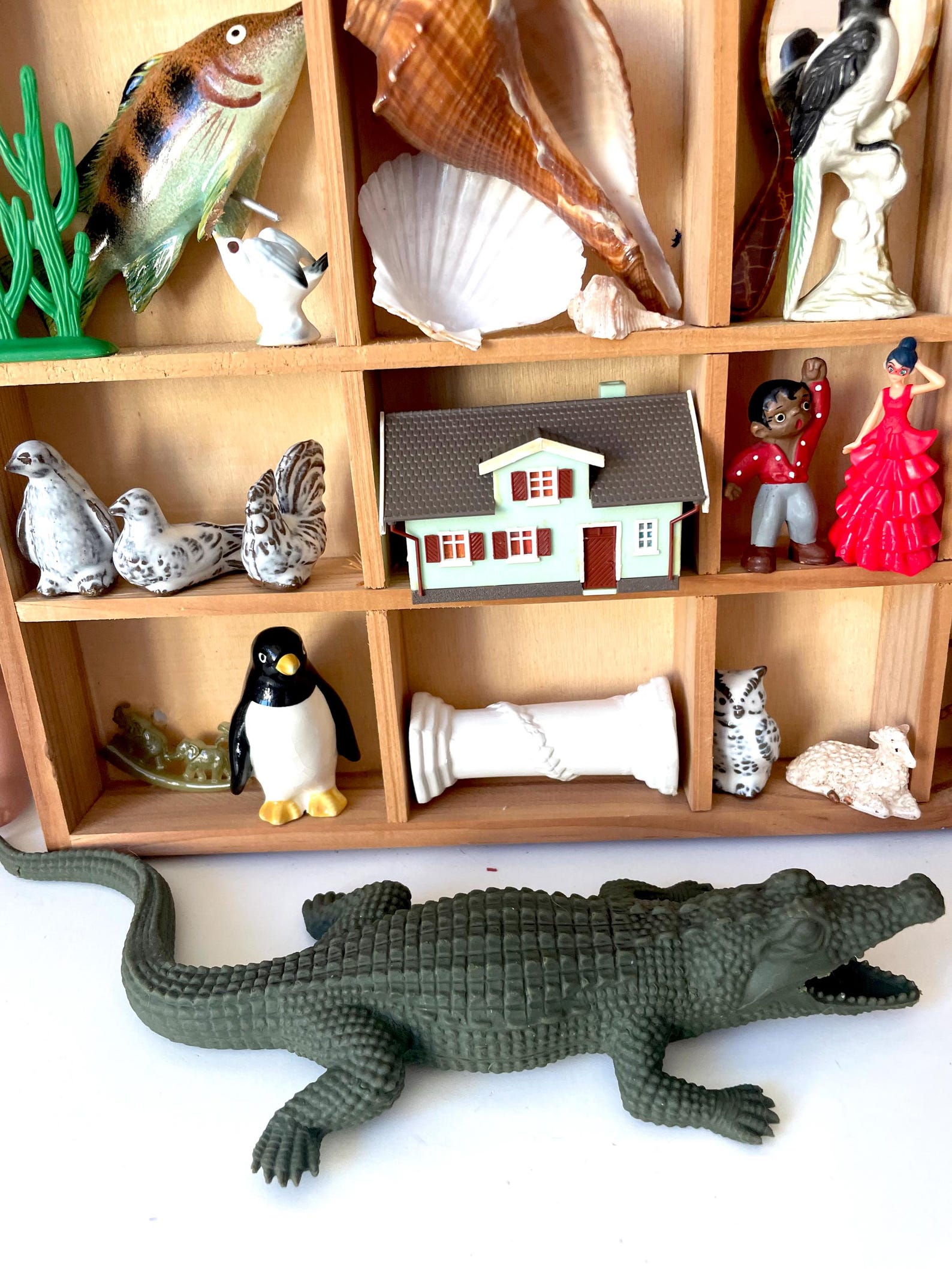Shadowbox Concrete Effect Curiosities Shelf, Oddities Display, Wall ...