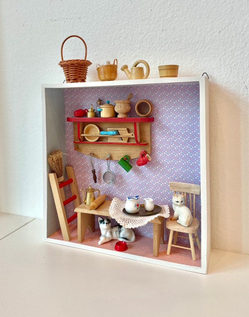 Vintage Kitchen Diorama, Altar Interior Decoration Made From Vintage ...