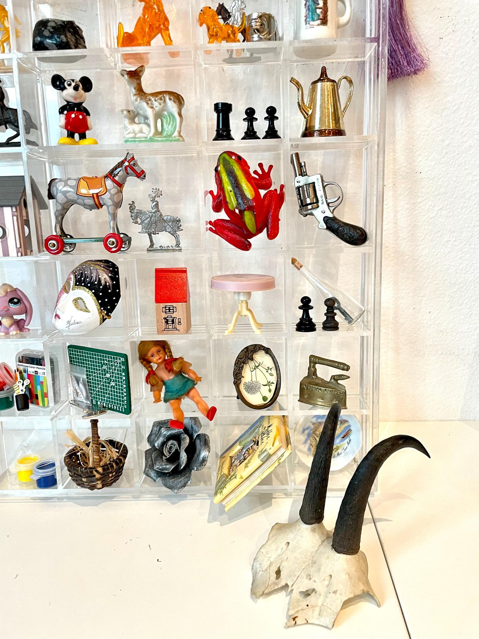 Shadow Box, Miniature, Collection of Vintage Curios Components, Altered ...