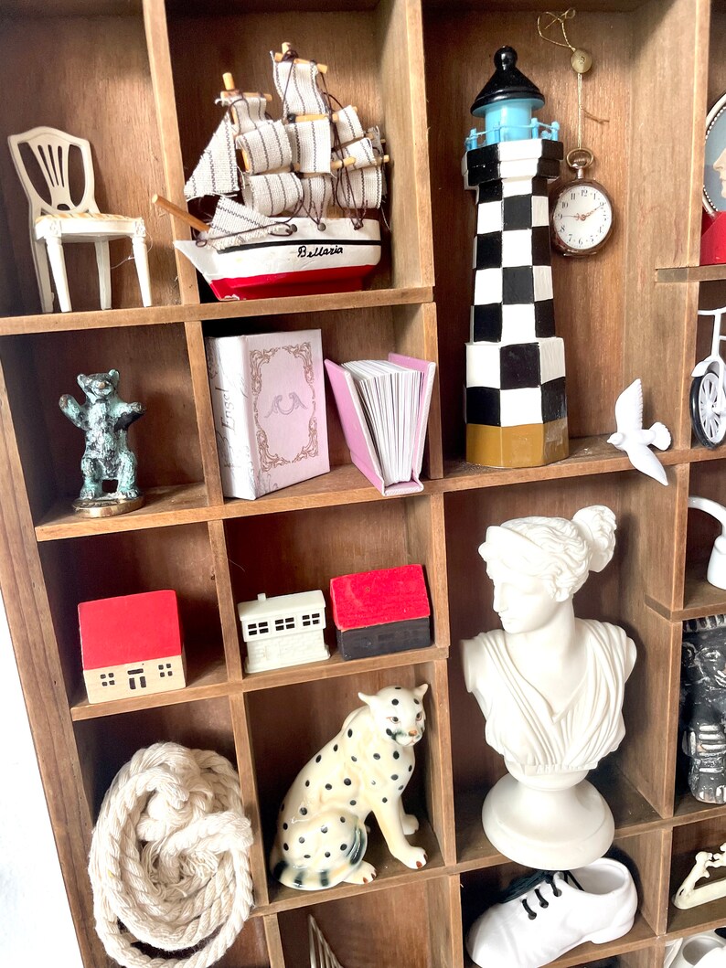 Shadowbox Concrete Effect Curiosities Shelf, Oddities Display, Wall ...