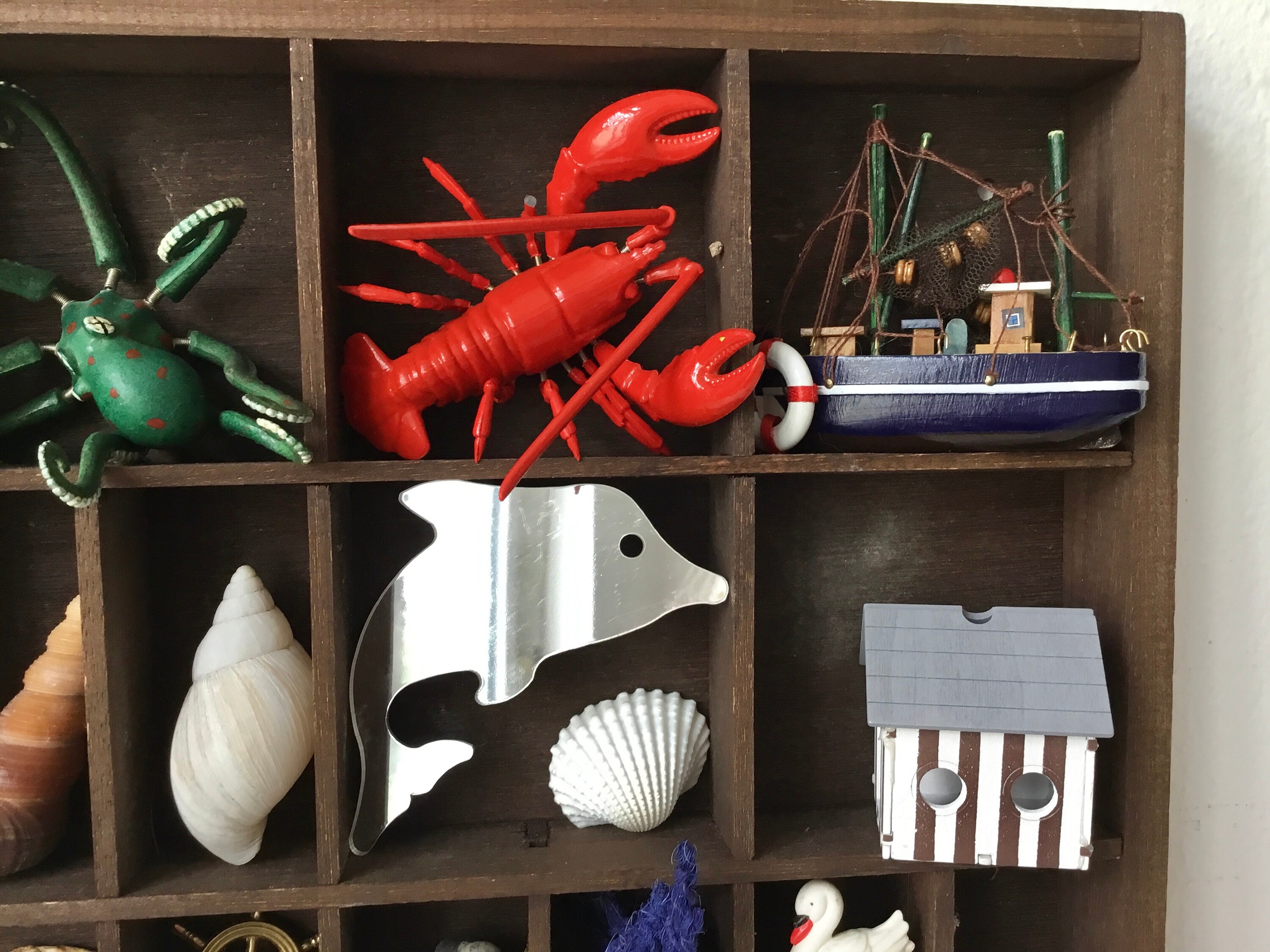 Shadowbox Great Vintage Display Case Printers Type Case Full of Vintage ...