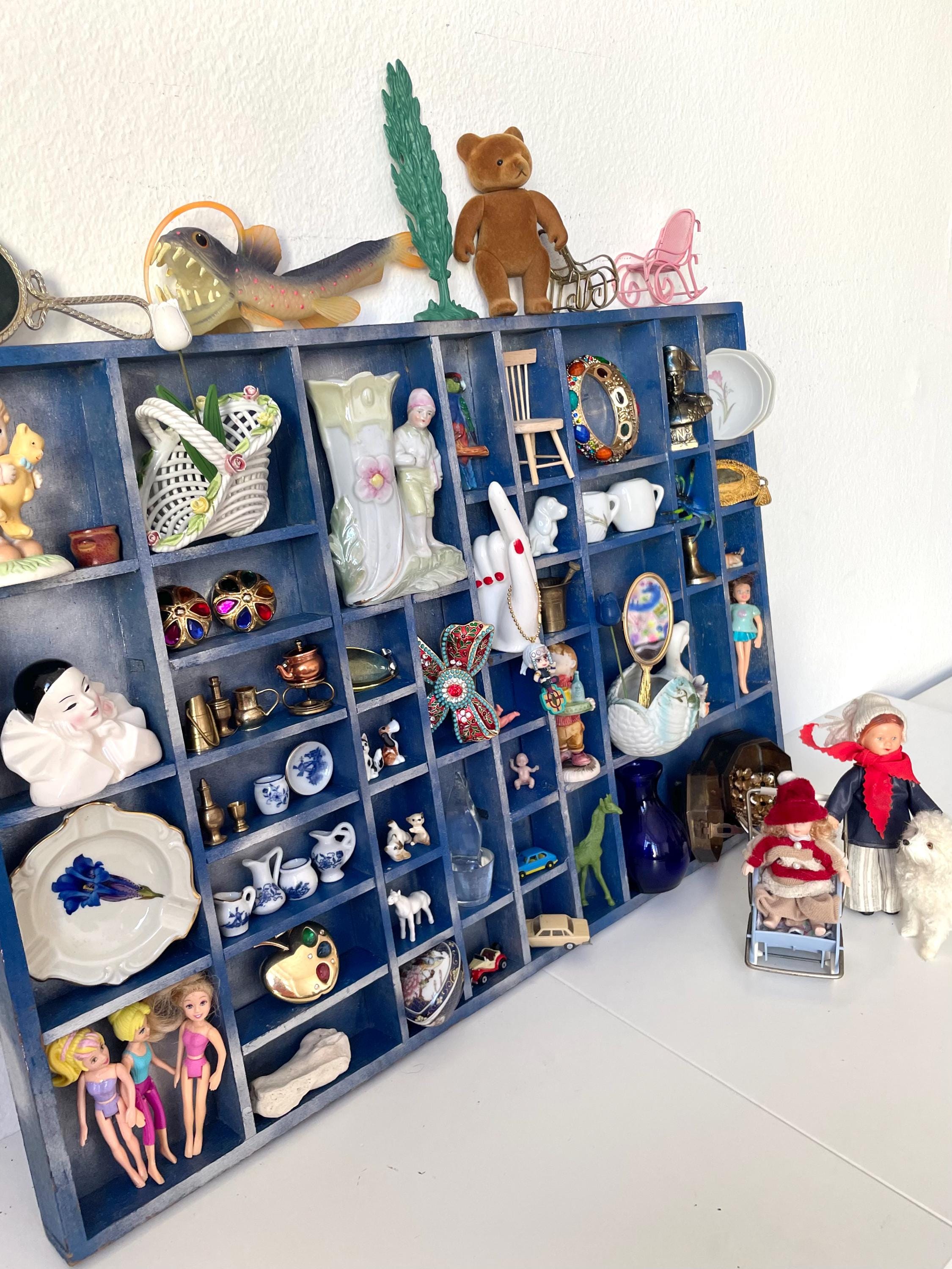 Shadowbox, Collection of Miniatures and Knick-knacks, Antique ...