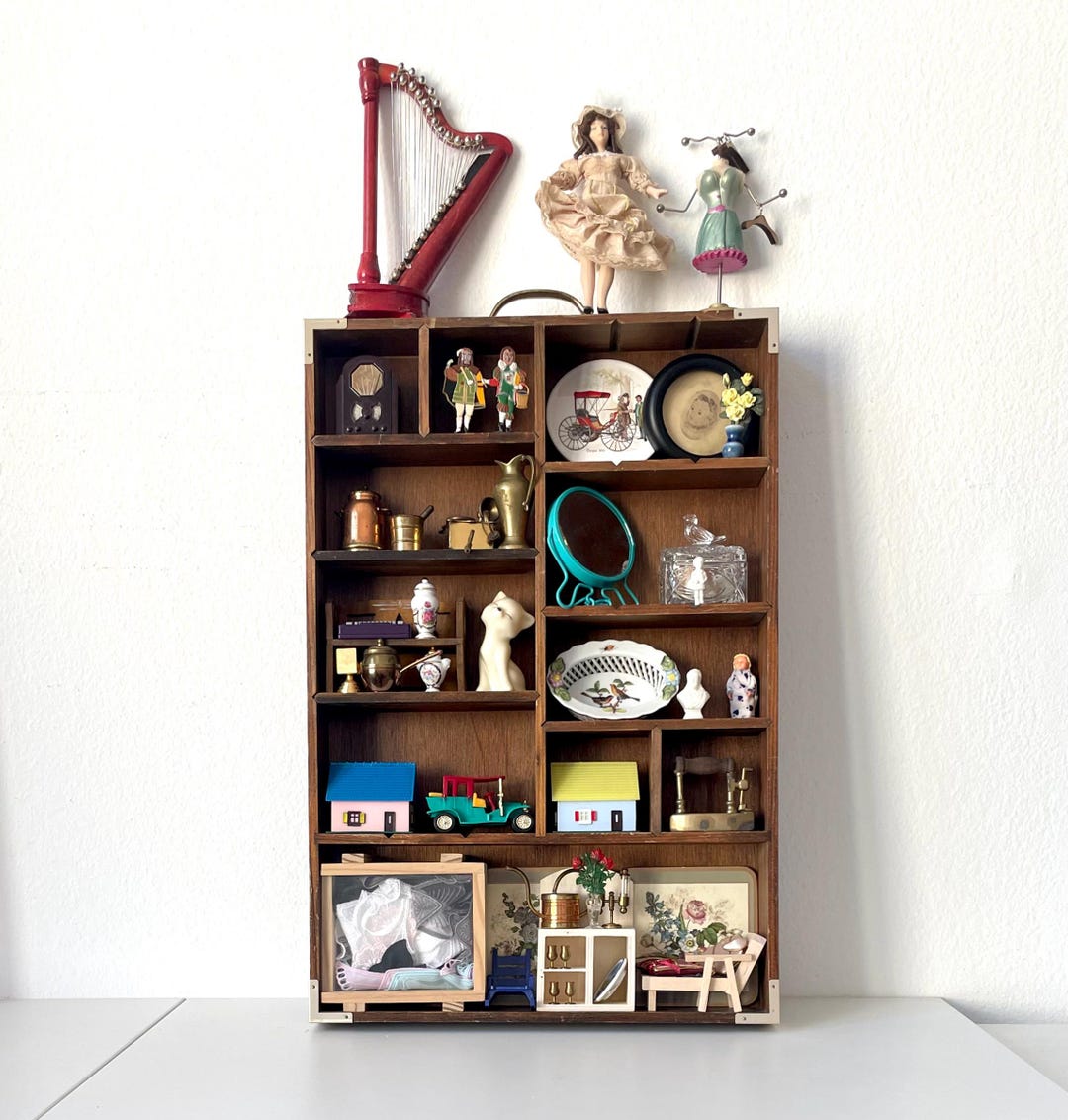 Shadowbox Concrete Effect Curiosities Shelf, Oddities Display, Wall ...