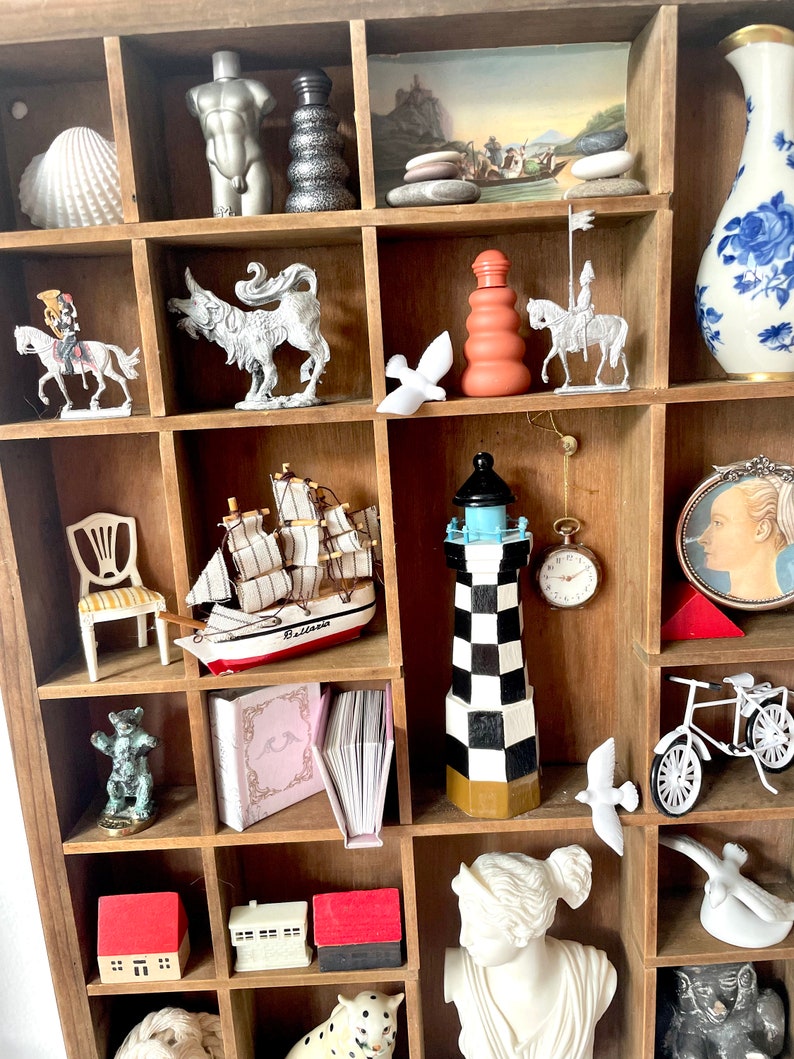 Shadowbox Concrete Effect Curiosities Shelf, Oddities Display, Wall ...