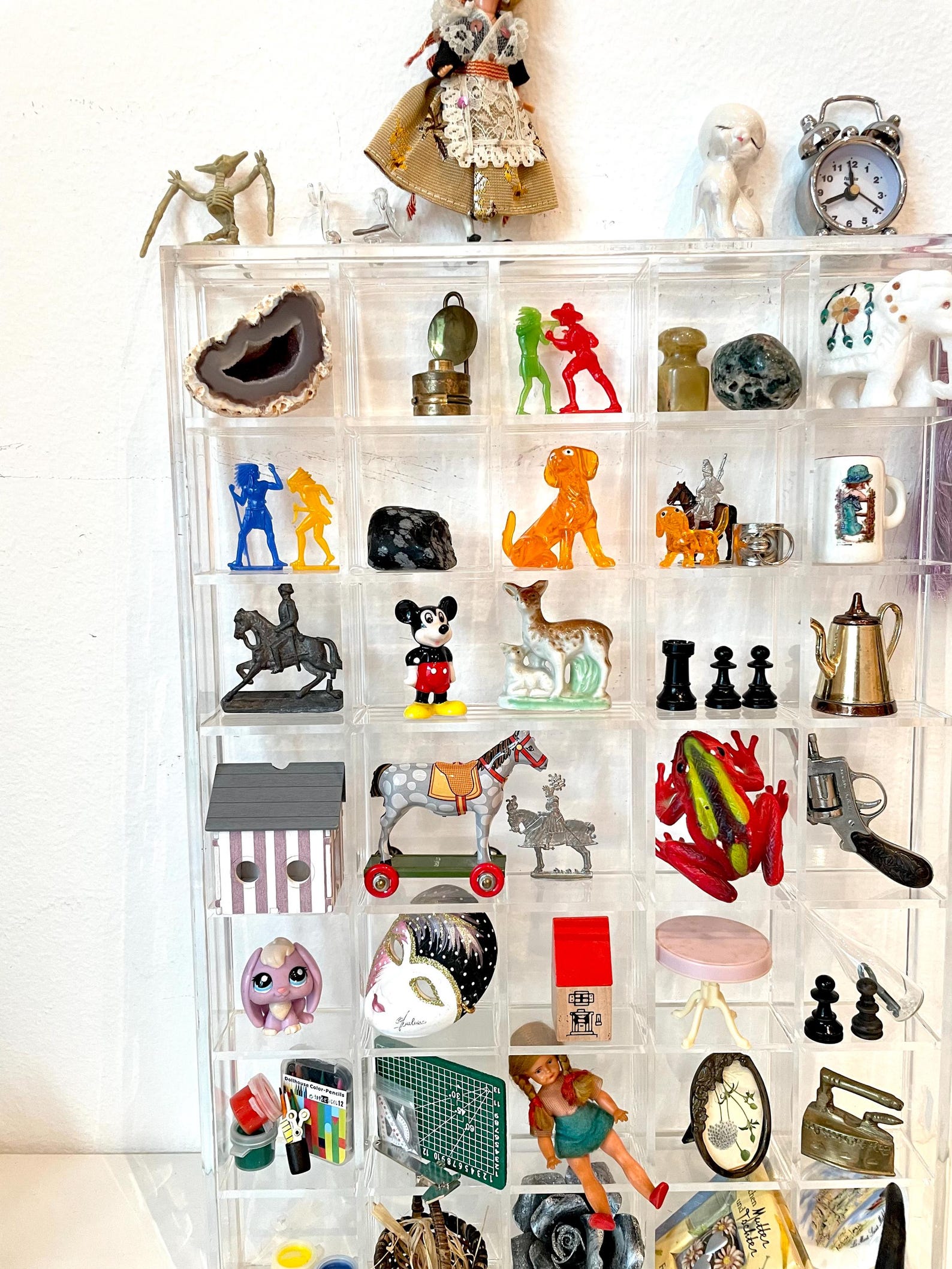 Shadow Box, Miniature, Collection of Vintage Curios Components, Altered ...