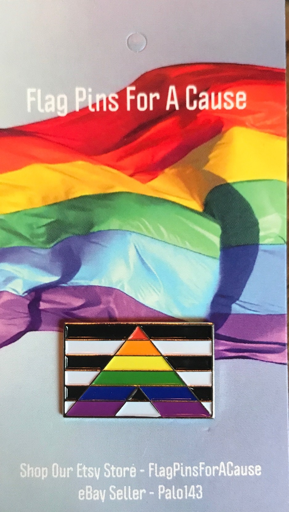 Ally Set of 2 Gay and Black Ally Anti-racist Stripe Flag - Etsy UK