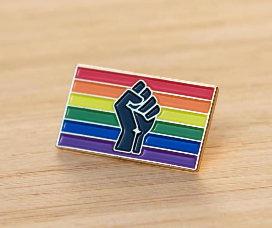Stronger Together Pride Rainbow Flag 1" Lapel Pin Badge LGBT Gay LGBTQ+ ...