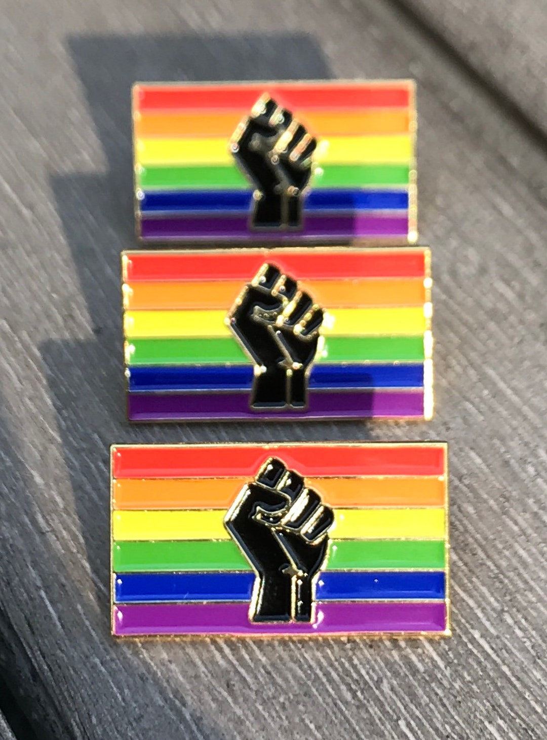 Pride Rainbow Flag Enamel Pin Set: Stronger Together LGBT Unity - Etsy
