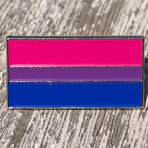 Bisexual Pride Pink Purple Blue Flag 1 Lapel Pin Badge Supports Charity ...