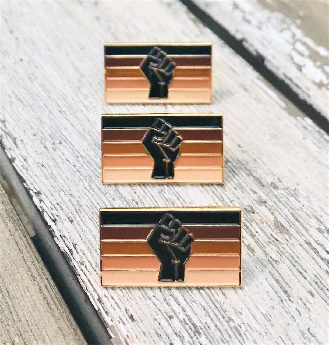 BLM Enamel Pin Set: Unity Black Lives Matter Flag - Supports Charity - Etsy