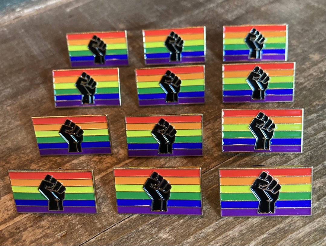 Pride Rainbow Flag Lapel Pins - Stronger Together LGBT Unity - Set of ...