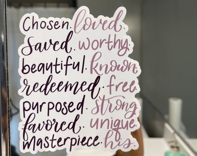 Affirmations Mirror Cling Daily Affirmations Mirror Cling Christian ...