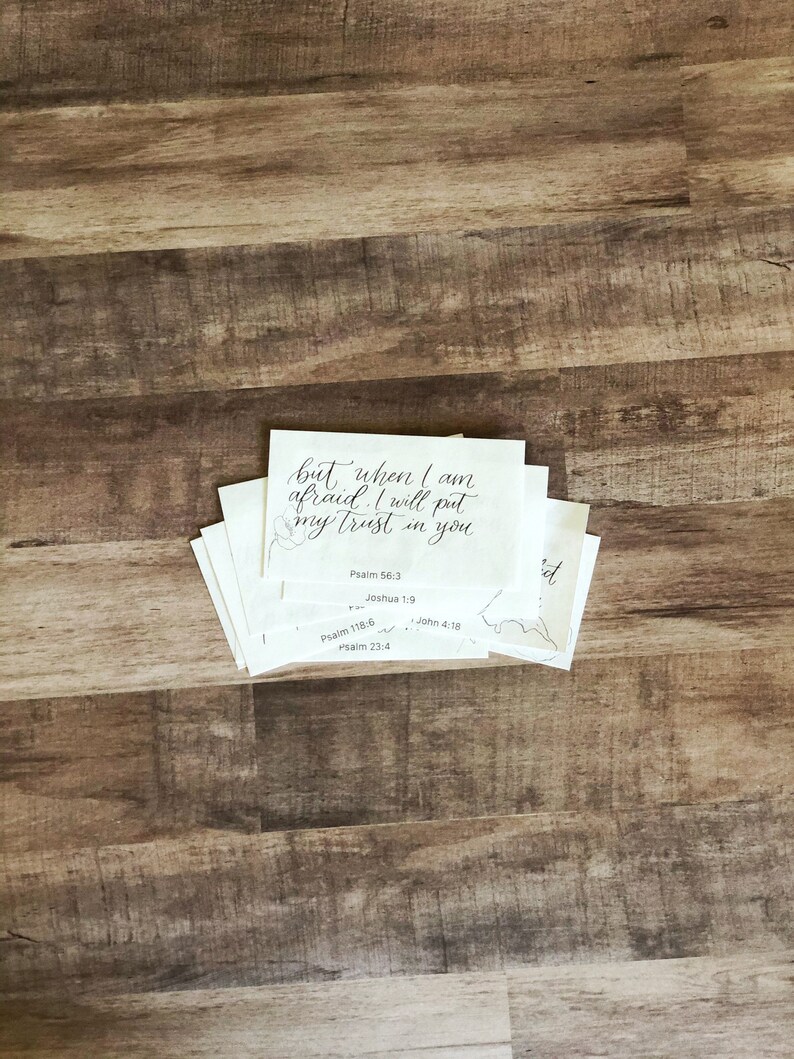 Fear Bible Memorization Printable Bible Verse Cards Faith - Etsy