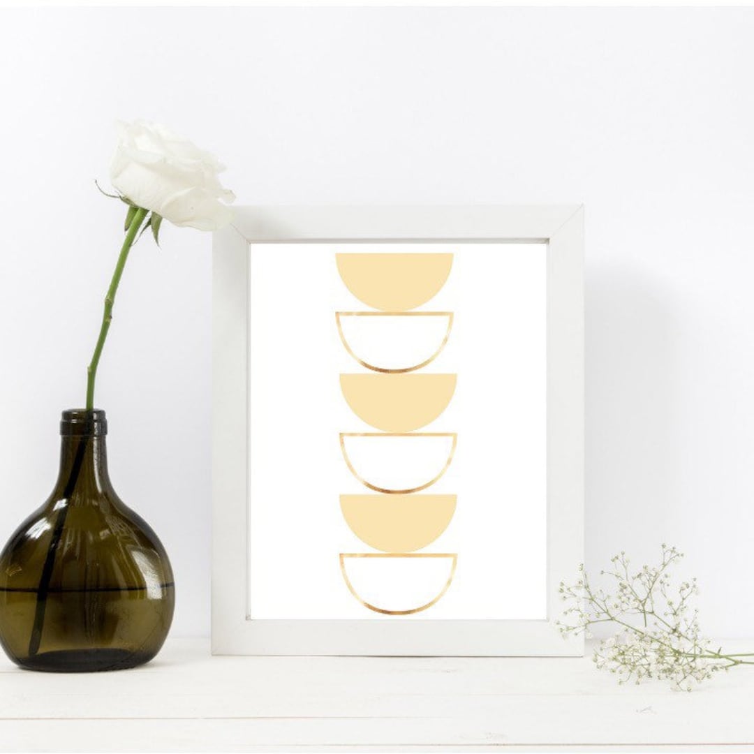 Abstract Wall Art | Half Circle Wall Art | Boho Art | Digital Wall Art ...