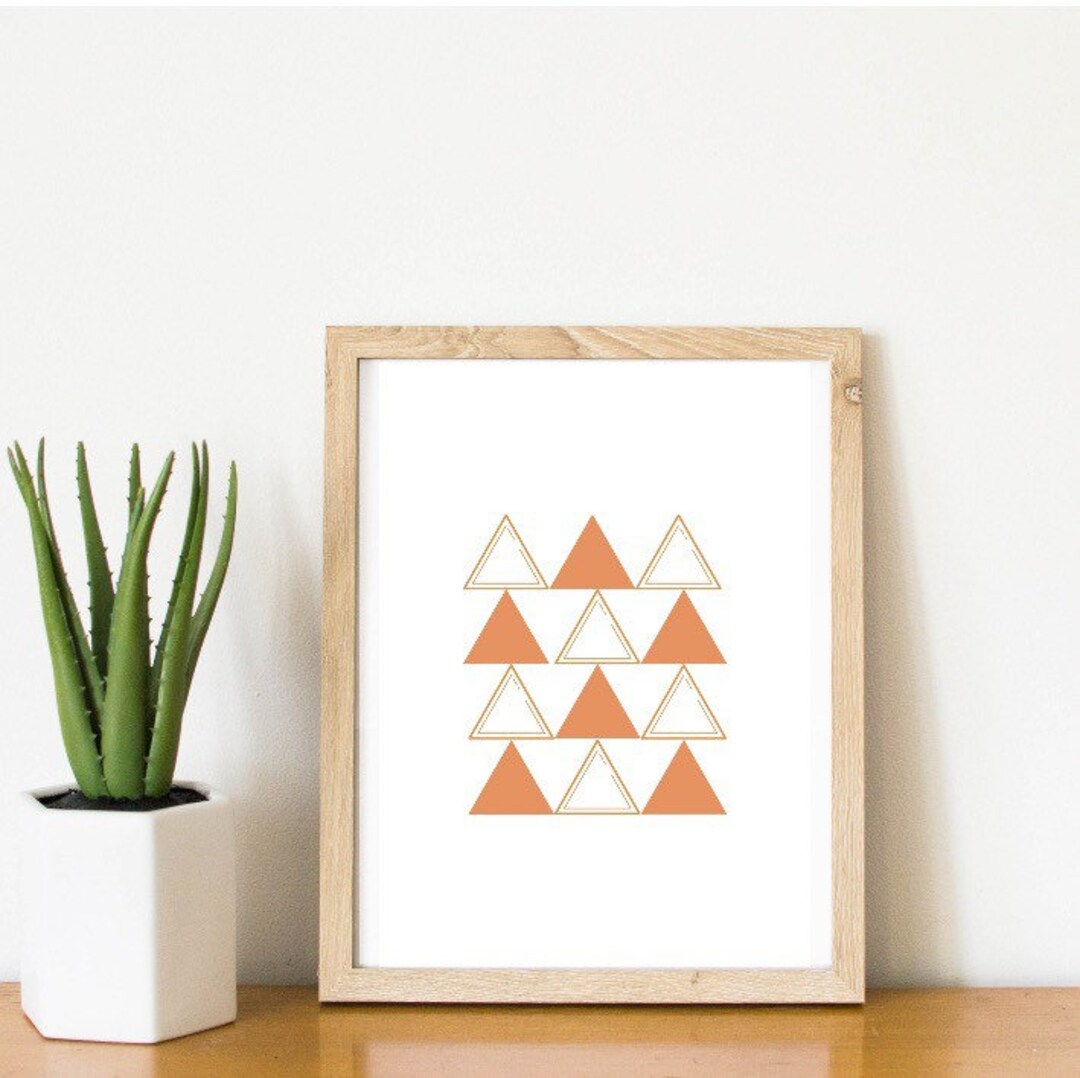 Abstract Print | Triangle Wall Art | Gallery Wall Prints | Digital Wall ...