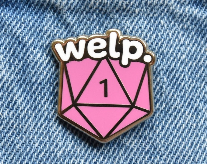 Crit Fail Enamel Pin "welp" | DM Gifts - Etsy