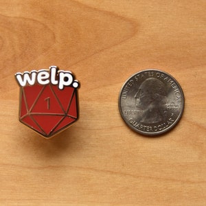 Crit Fail Enamel Pin "welp" | DM Gifts - Etsy