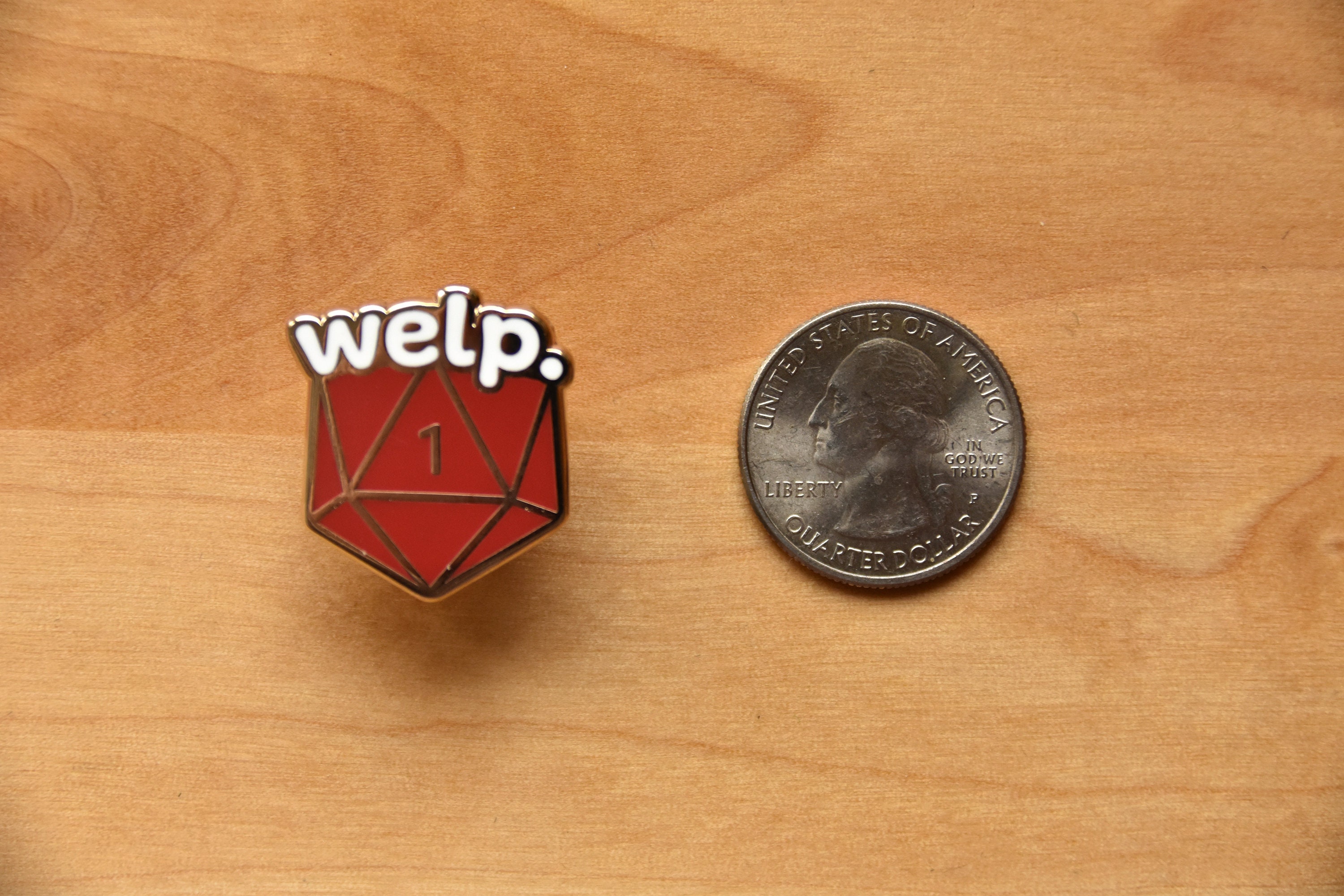 Crit Fail Enamel Pin "welp" | DM Gifts - Etsy