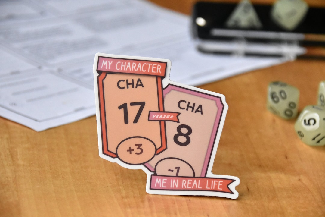 Charisma Check Sticker - Dnd Character Decal - Etsy