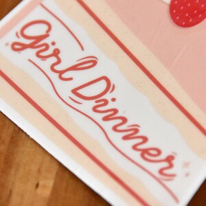 Girl Dinner Sticker - Etsy