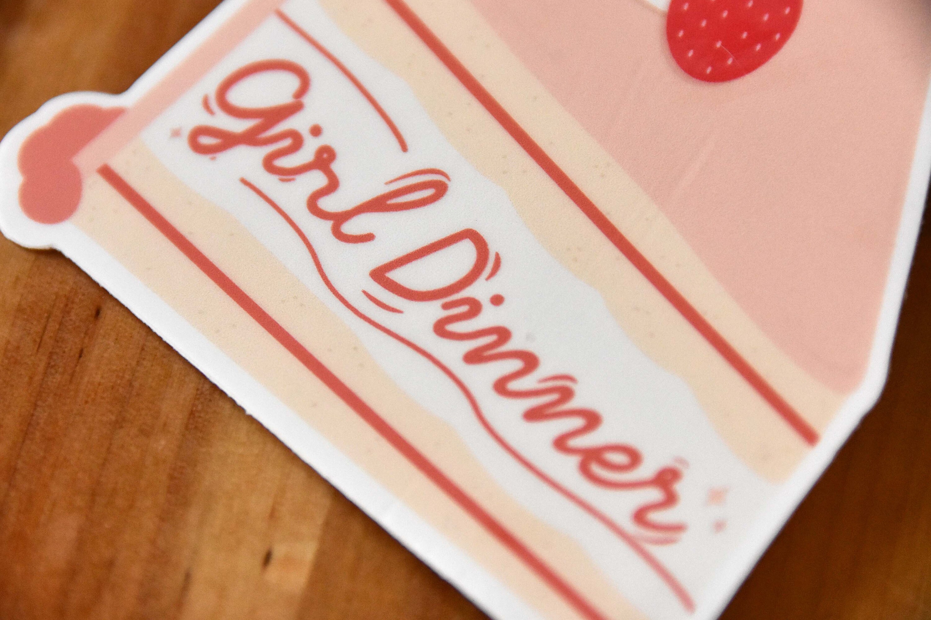 Girl Dinner Sticker - Etsy