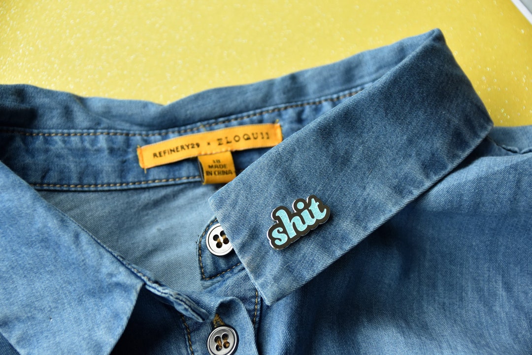 Shit Enamel Pin | Curse Word Hard Enamel - Etsy