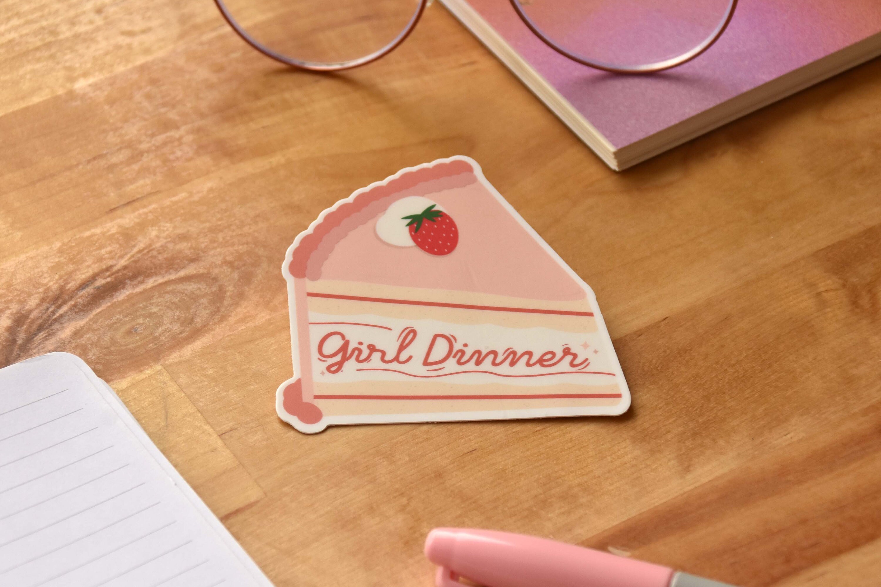 Girl Dinner Sticker - Etsy