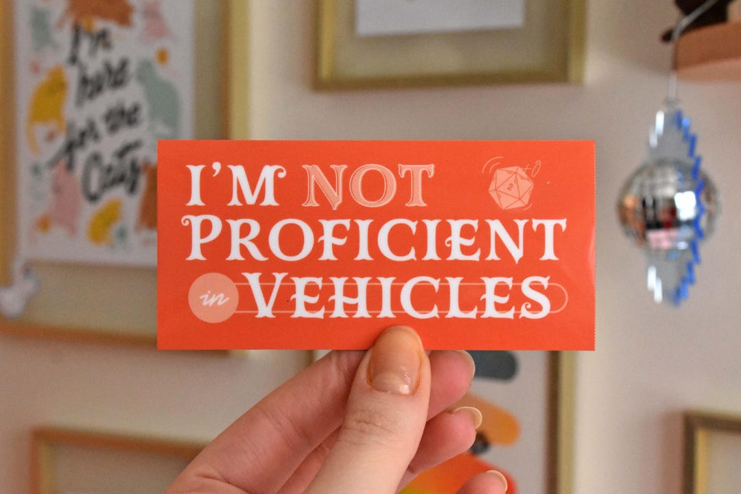 DND Car Magnet - Vehicle Proficiency - Etsy