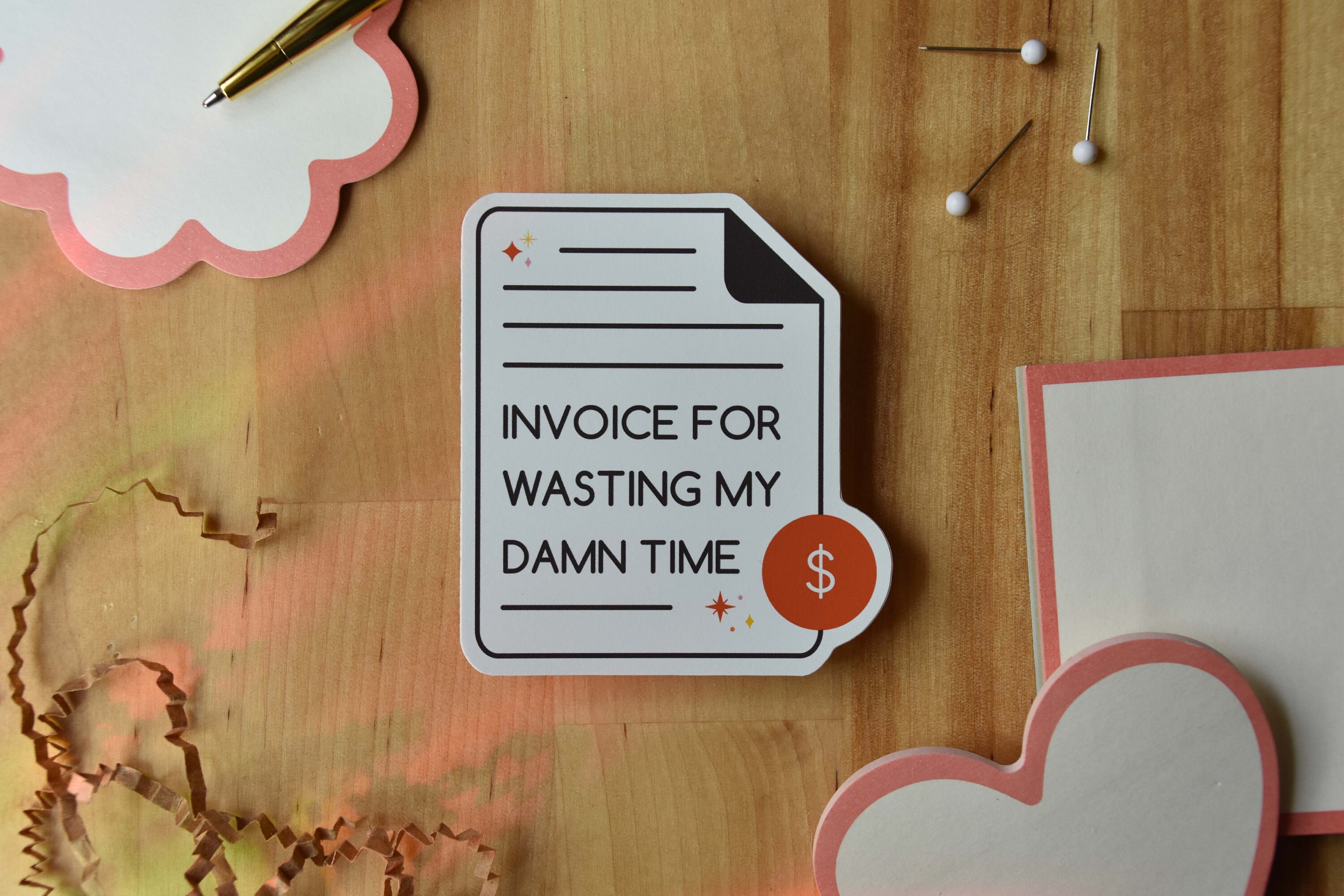 Wasting My Time Sticker | Gift for Coworkers - Etsy