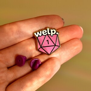 Crit Fail Enamel Pin "welp" | DM Gifts - Etsy