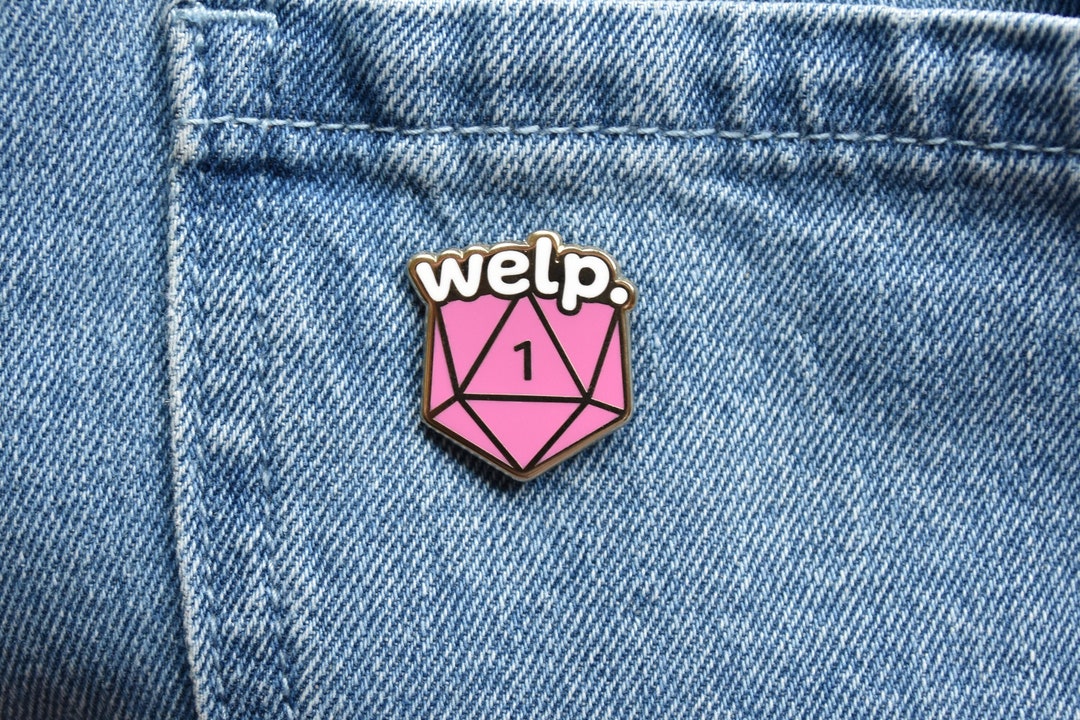 Crit Fail Enamel Pin "welp" | DM Gifts - Etsy