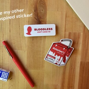 Bloodless Effect Sticker bloodless Don't Judge Me Vampire, Happy Decal ...