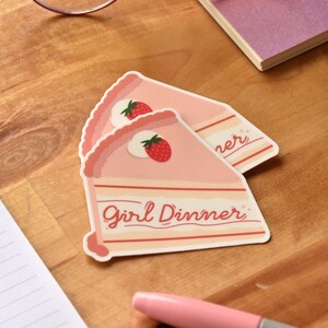 Girl Dinner Sticker - Etsy