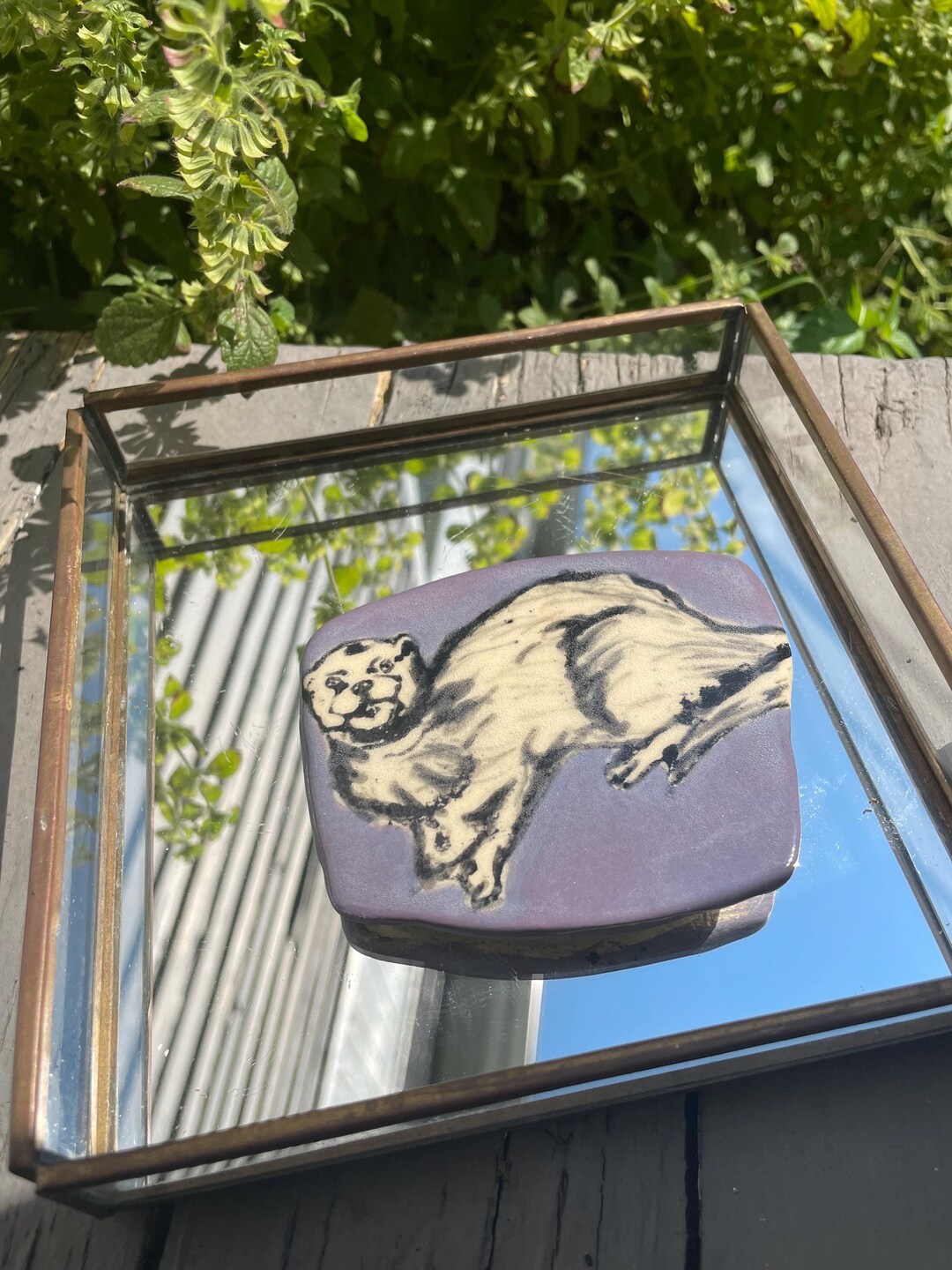 Handmade Ceramic Purple Otter Magnet - Etsy