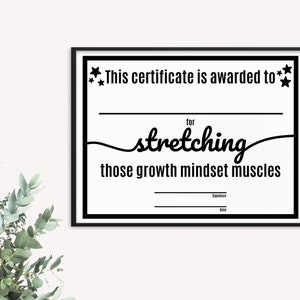 6 Growth Mindset Printable Classroom Award Certificates Bundle ...