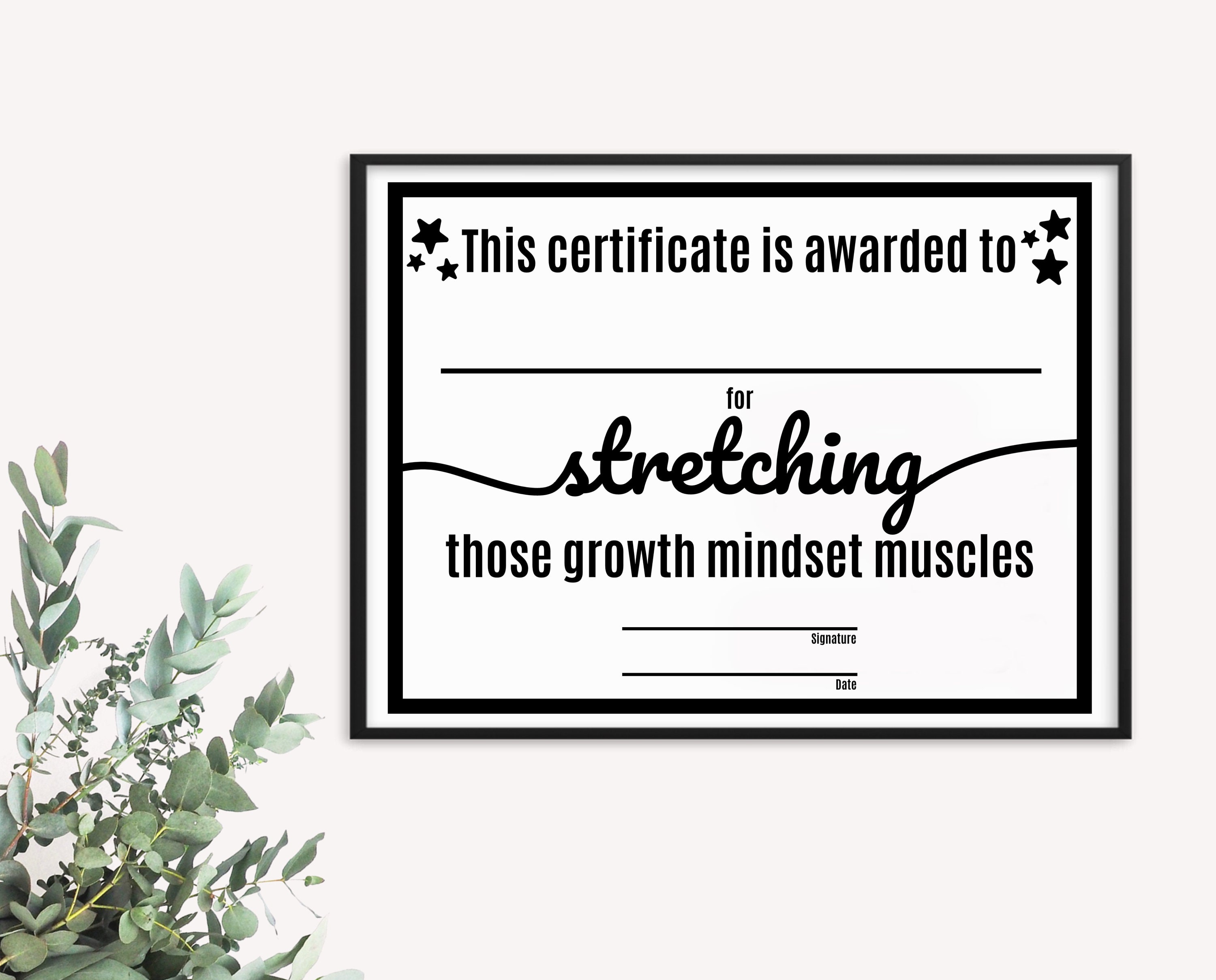 6 Growth Mindset Printable Classroom Award Certificates Bundle ...