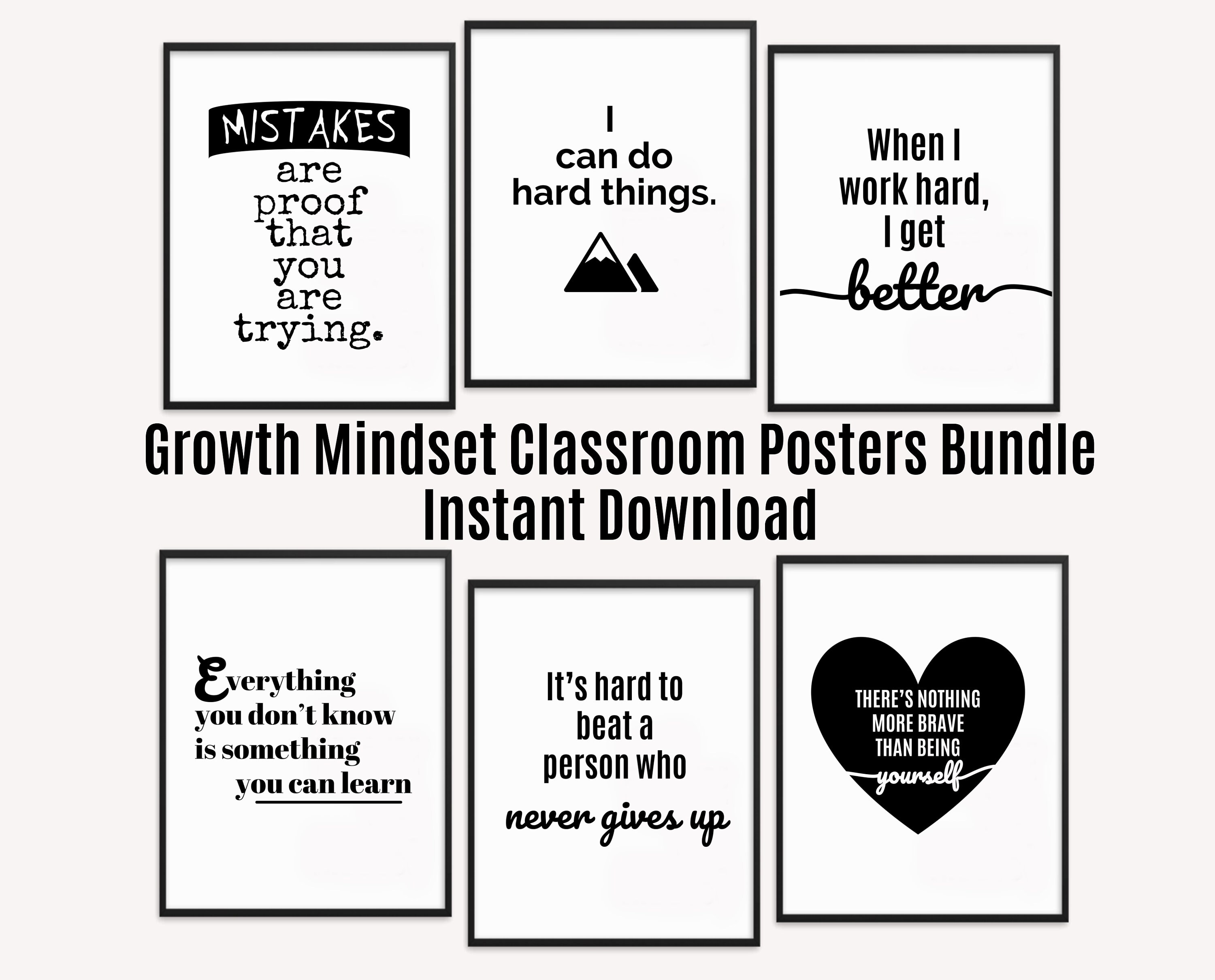 Ultimate Growth Mindset Printable Bundle Classroom Poster - Etsy