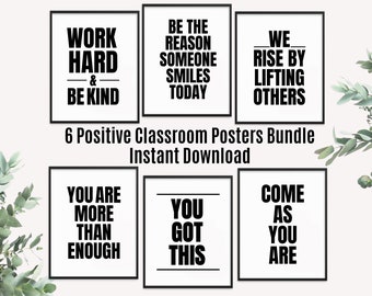 6 Growth Mindset Classroom Printable Posters Bundle 4, Classroom Decor ...
