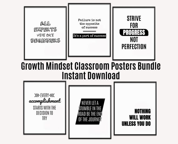 6 Growth Mindset Classroom Printable Posters Bundle 3 | Etsy Canada